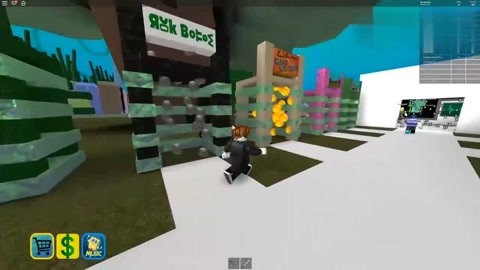 Roblox海绵宝宝模拟器:房间里面的小boss终于被我消灭了