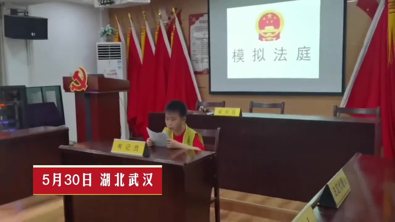 组建模拟法庭、和法官一起学法懂法,武汉东西湖区少年这样过"六一"