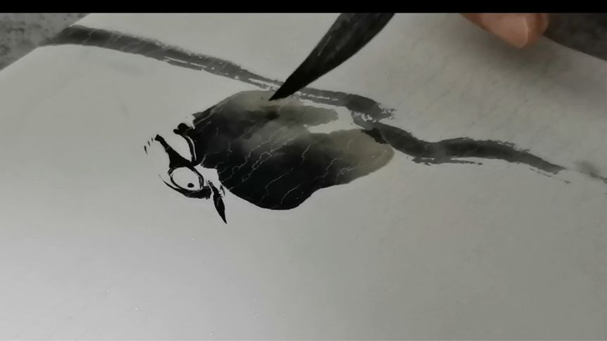 水墨写意飞鸟的画法系列2--国画必学精彩教学小鸟