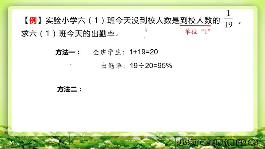 六年级数学同步辅导课堂:用转化法解决复杂的百分率问题,解法多
