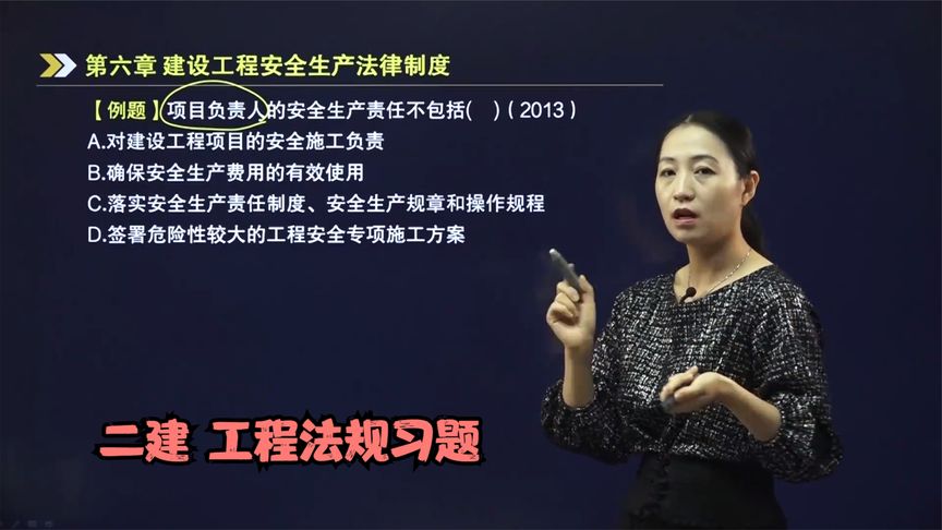 195项目负责人的安全生产责任不包括?