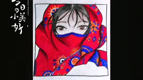 女儿非要我把她的画上传抖音ߘ�#画画 #手绘 #儿童画 #绘画