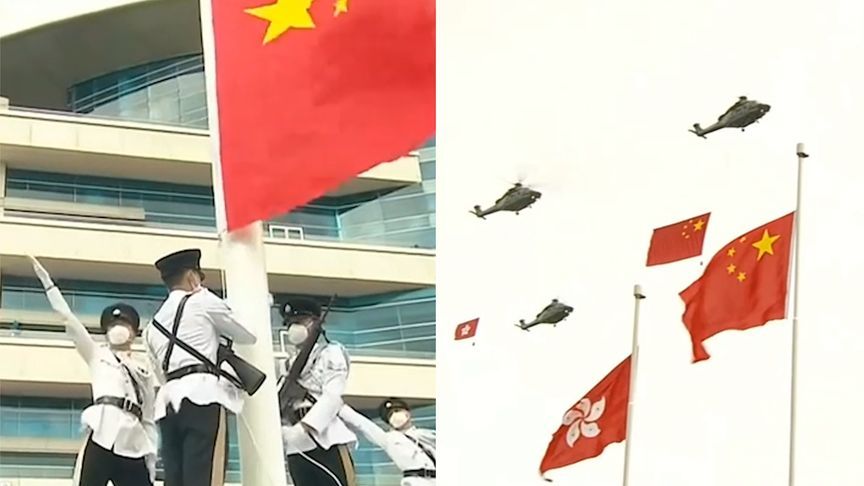 现场视频:金紫荆广场举行升旗仪式 庆祝香港回归祖国25周年