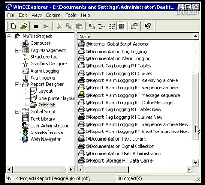 [34]WINCC视频教程:第二集:组态-更多组态之创建报表:组态报警报表