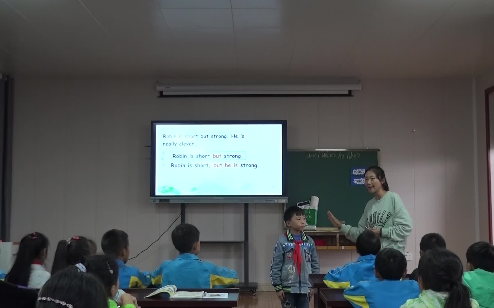 带您走进乡村学校课堂PEP英语小学五年级上册Unit1.What he like?...