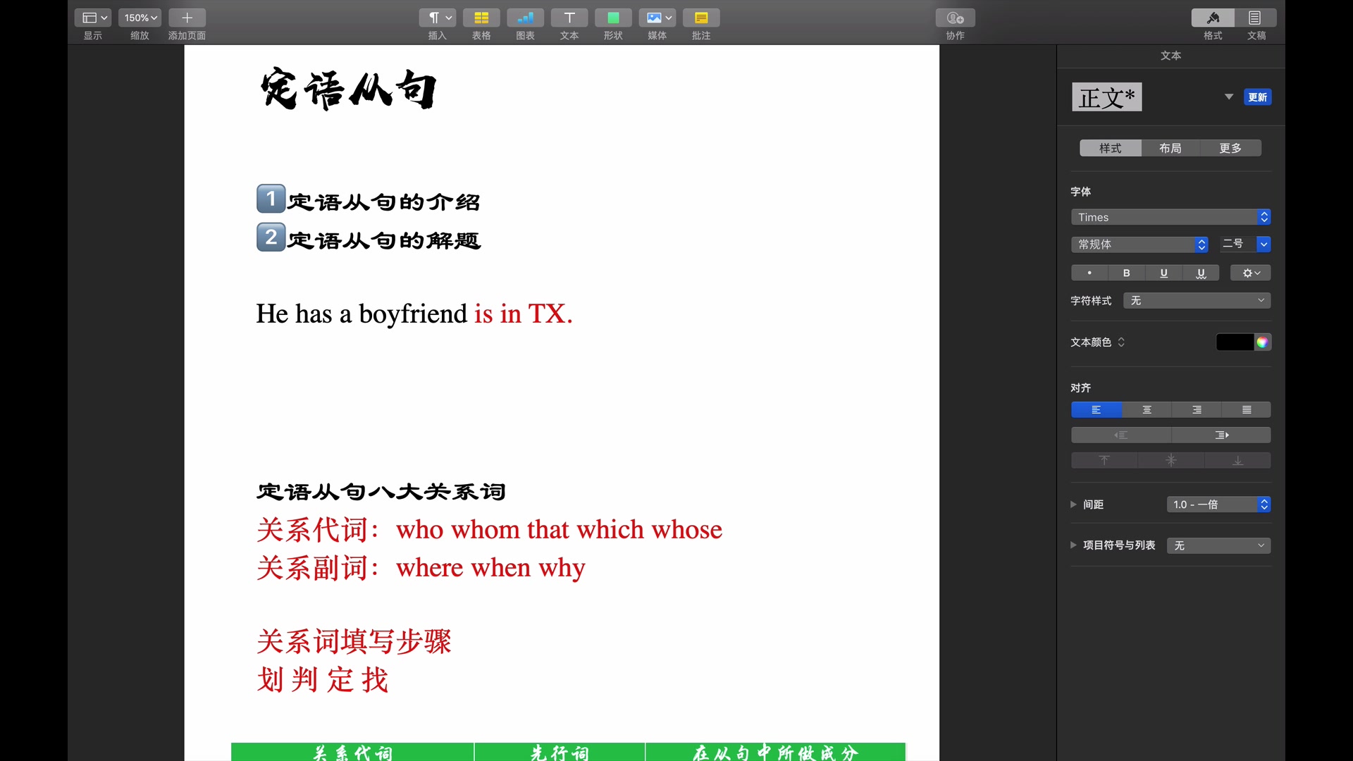 一定要看的简单粗暴的定语从句关系词填写奥义哦