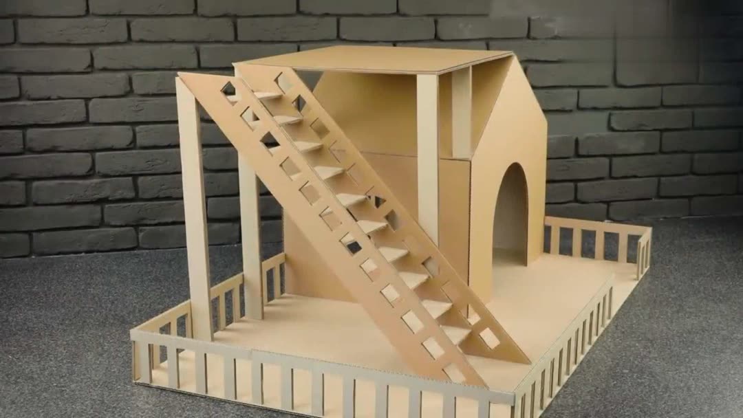 创意手工,教你用纸箱制作一个超好看的狗窝,为你的小狗狗也做个