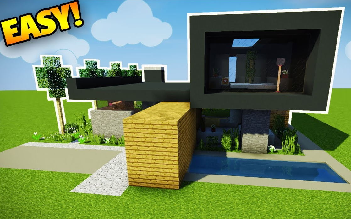 【我的世界】建一个现代风格房子 | How to Build a Modern House - ...