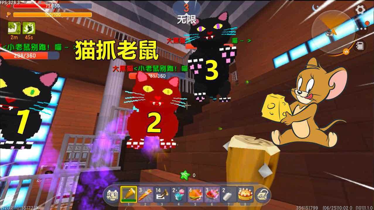 迷你世界解说游戏!忆涵出门没看黄历!掏空汤姆家被捕,找10把钥匙斗黑猫