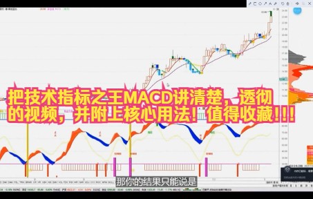 把技术指标之王MACD讲清楚,透彻的视频,并附上核心用法!值得收藏!