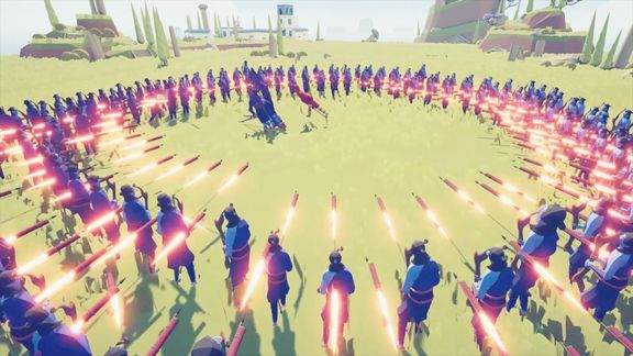 全面战争模拟器:终极之战,三兄弟围攻强盗首领,万箭齐发!