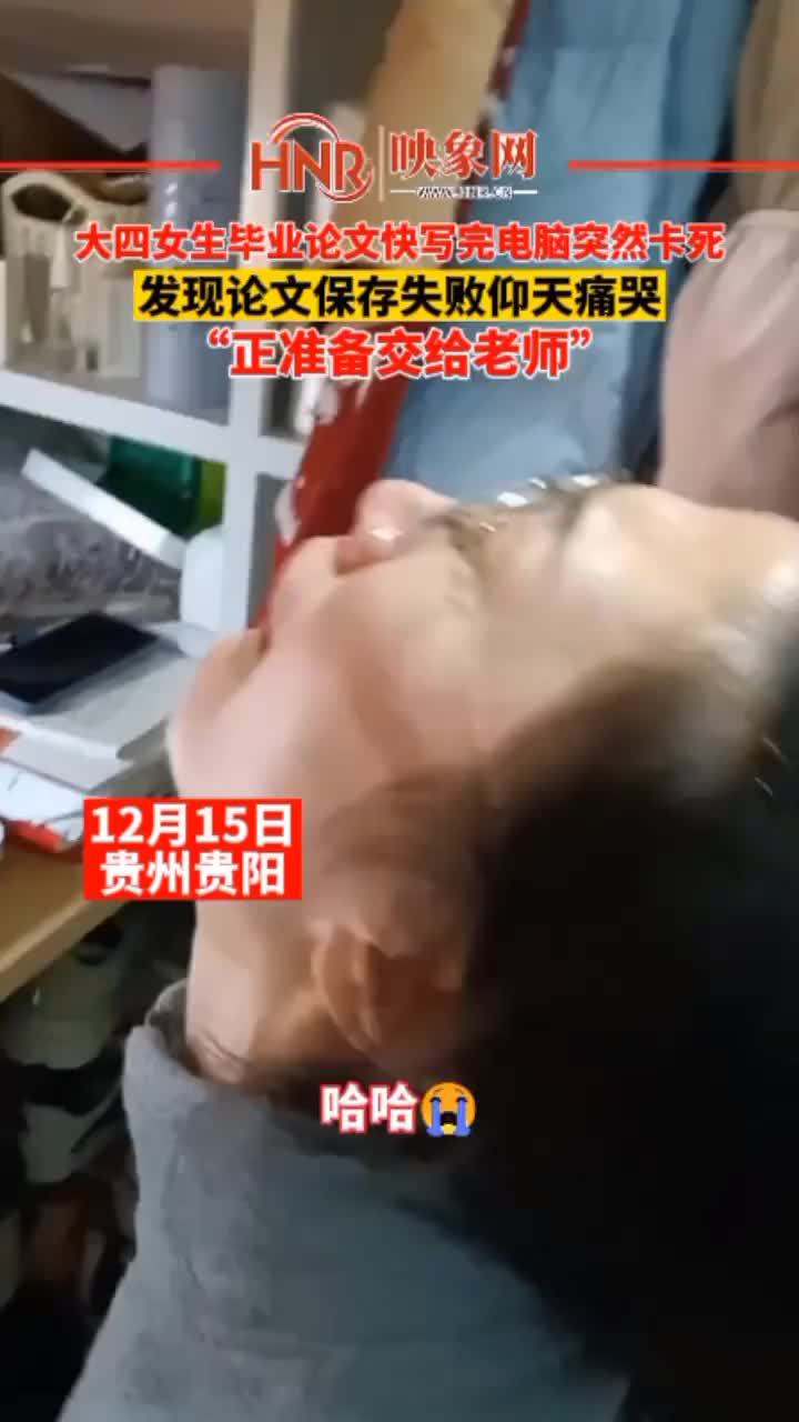 ...贵州贵阳,大四女生毕业论文快写完电脑...