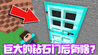 我的世界:村庄附近出现巨大钻石门,阿呆想进去一探究竟!