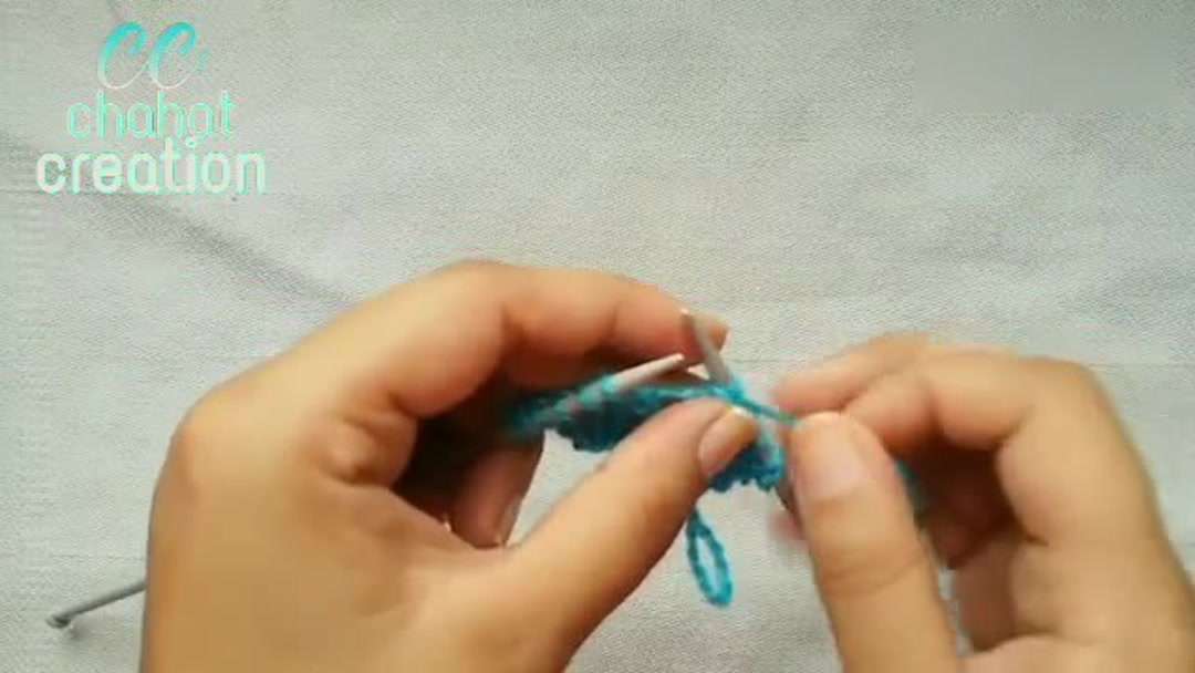 毛衣编织 简单的纯色镂空花编织,适合初学者学习!