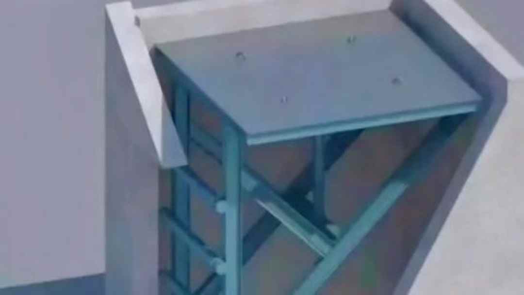 成品定型化电梯井施工平台,安全方便! #木工