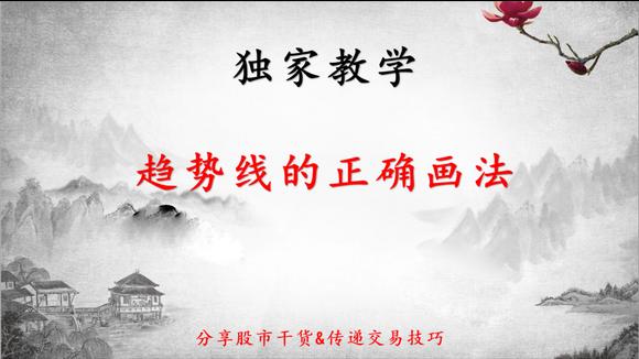趋势线精髓(一):三分钟教你学会正确画线,远离错误画法。
