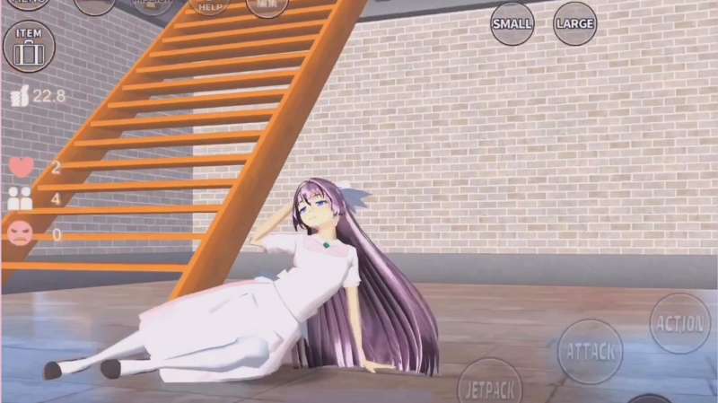 樱花校园模拟器:带着黑帮武器找幽灵,静静地坐在雕像下等幽灵!