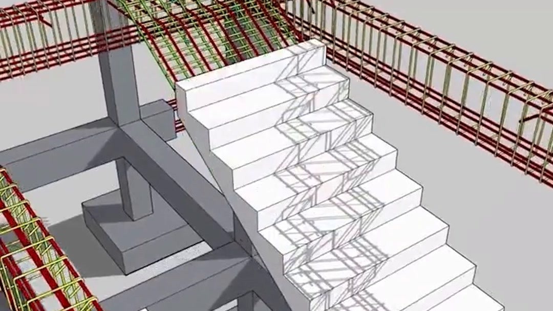 带梁柱基础的楼梯施工--钢筋布置,建议收藏