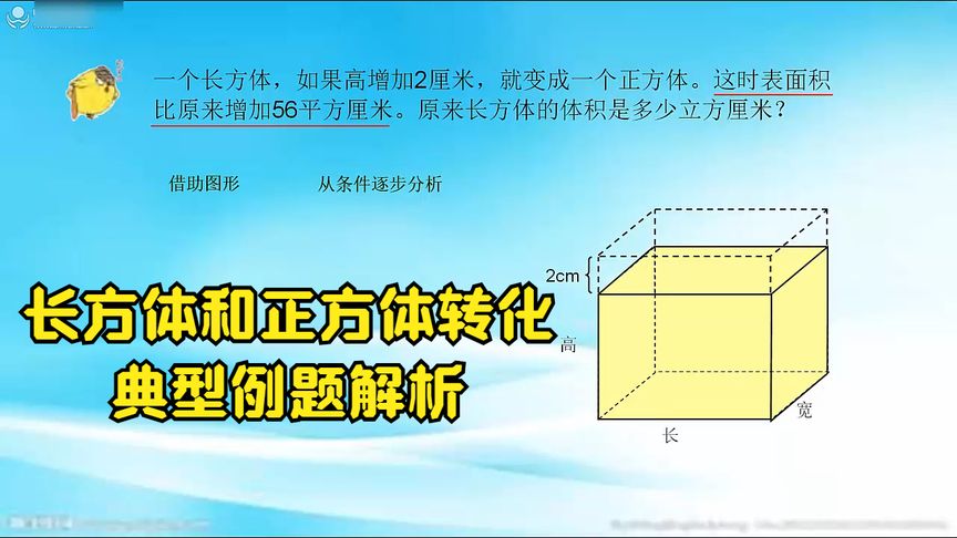 小学六年级数学,如何根据长方体和正方体的转化,求图形的表面积