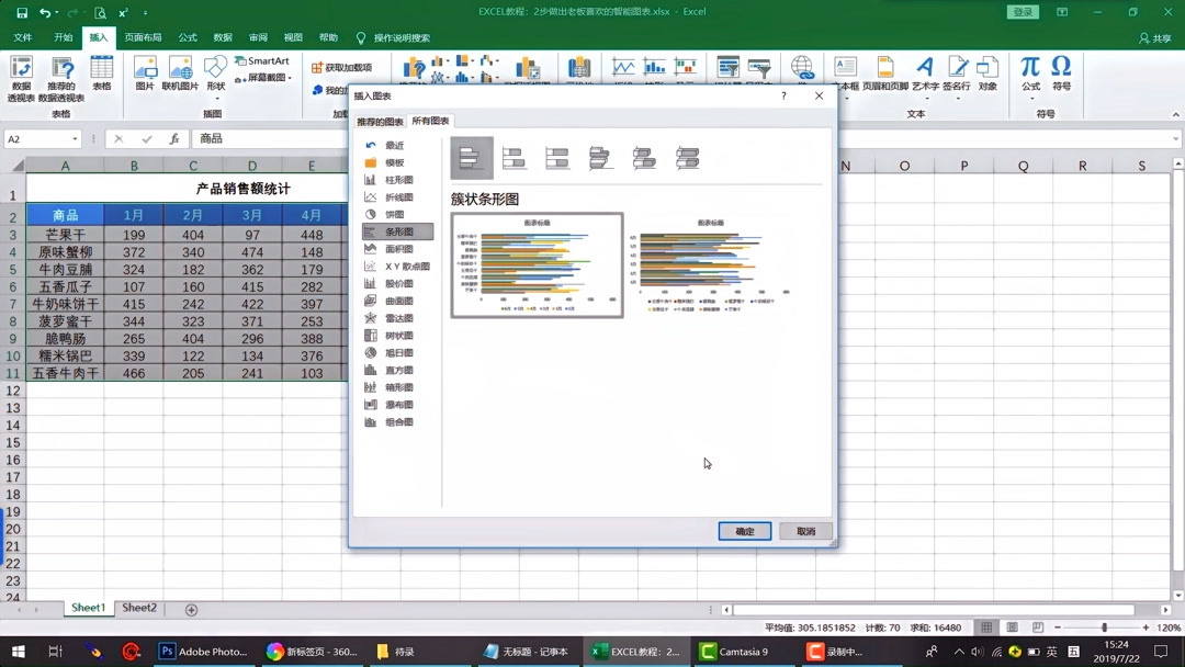 EXCEL教程:2步做出老板喜欢的智能图表