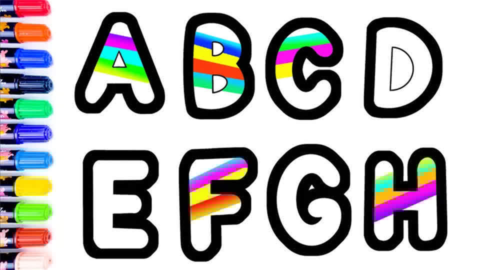 英文字母填色游戏益智认识多种颜色