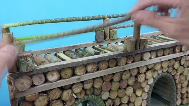 木棍DIY一座桥,看构造,我是彻底服了