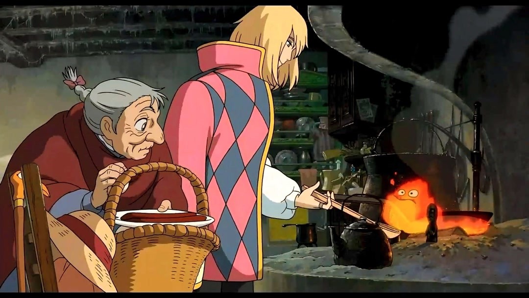 哈尔的移动城堡:哈尔亲自下厨,开始烤鸡蛋和熏肉,看上去真美味