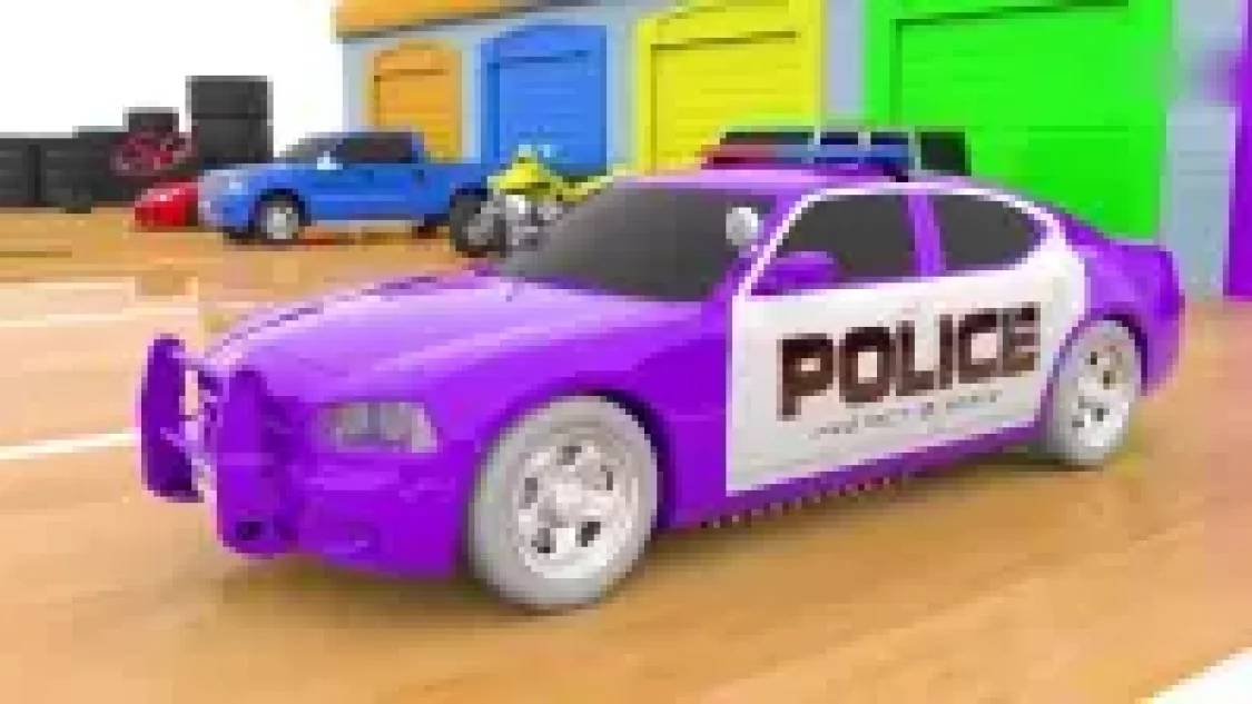 亲子早教动画 3D卡通汽车车轮学习颜色和形状 儿童玩具