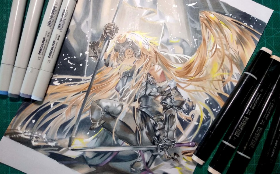 【马克笔手绘】天使般的贞德老婆!啊!这光~