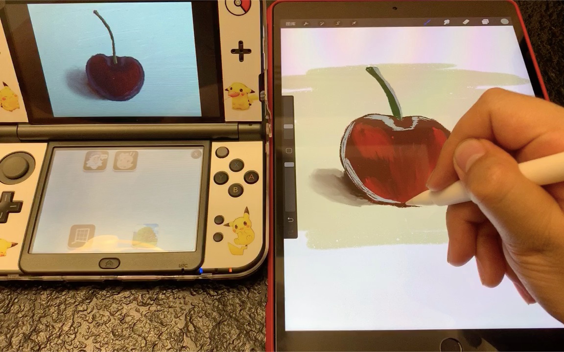 我竟然用ipad和new 3dsll来学习画画