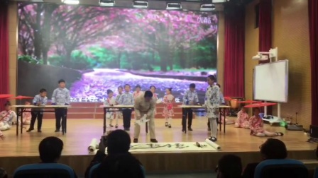 20171222宝龙学校(小学生)模特书法表演。