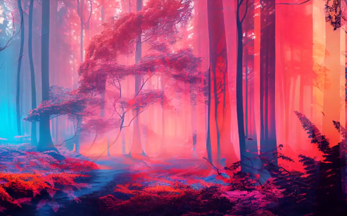 ...森林大树粒子下落小提琴演奏节目文艺晚会led显示屏动态高清视频...