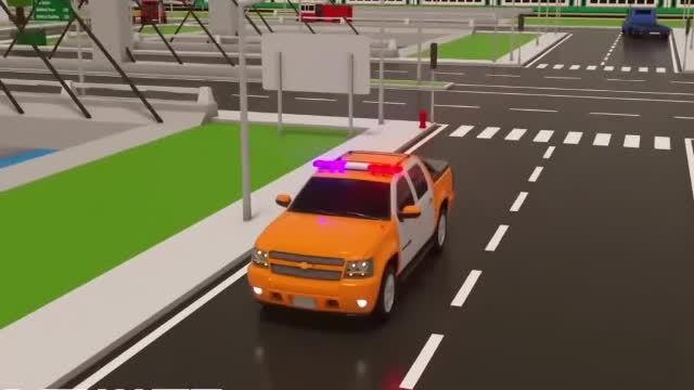 警车掉进了水坑,救护车赶到会如何帮助它呢?早教动画