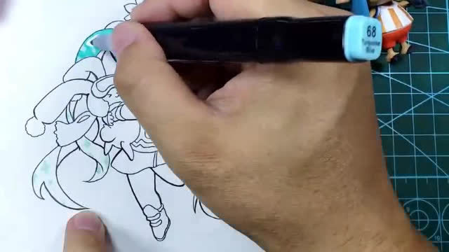 马克笔动漫手绘,Q版初音未来卡通形象