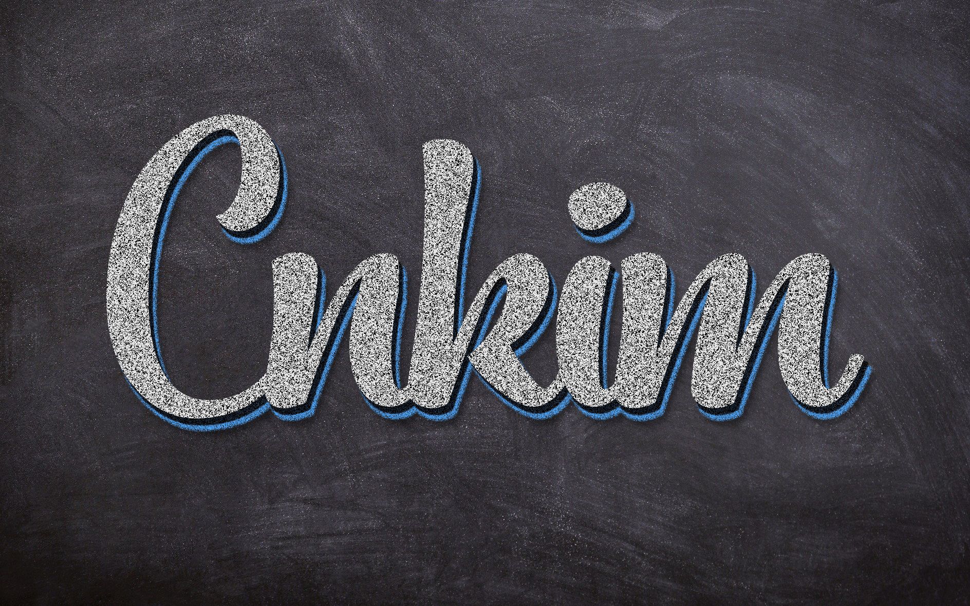 Photoshop操作,PS图片合成,PS作品简单粉笔字效果