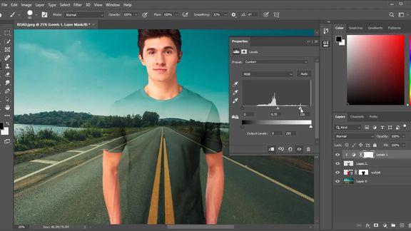 W20005.如何在ps中制作透明的衣服效果