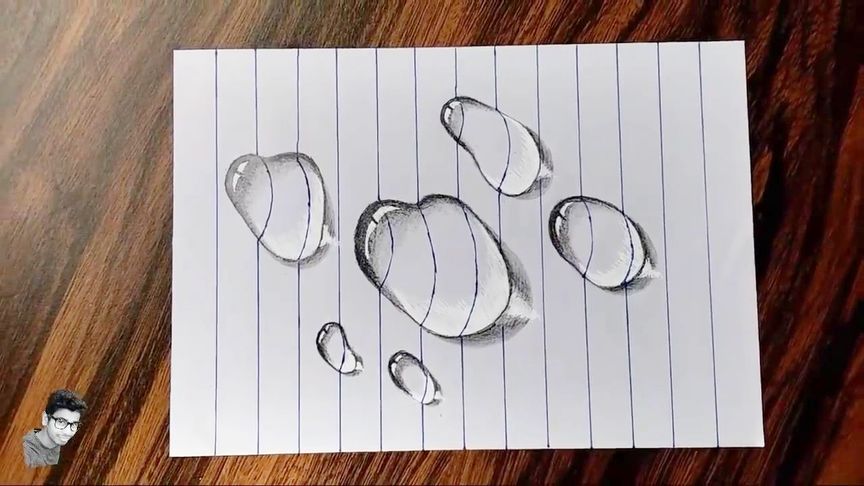 【手绘】教你如何用铅笔画 3D 的水滴