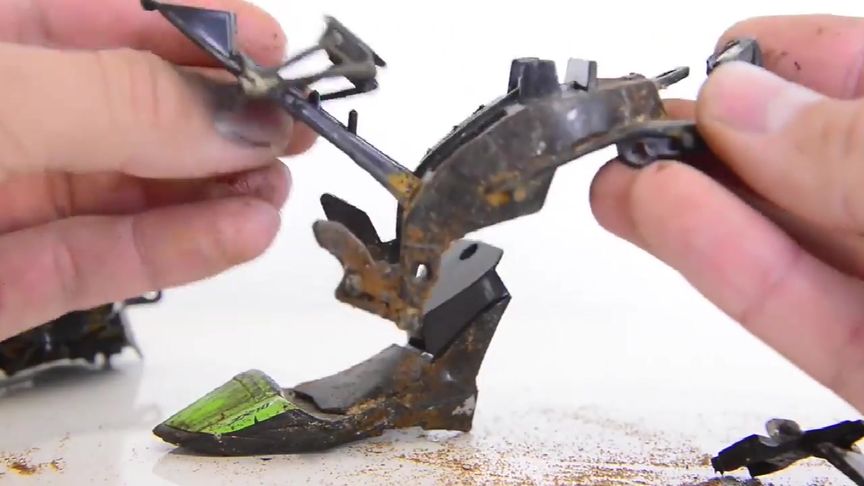 恢复废弃川崎忍者ZX10R摩托车模型,翻新好给孩子玩