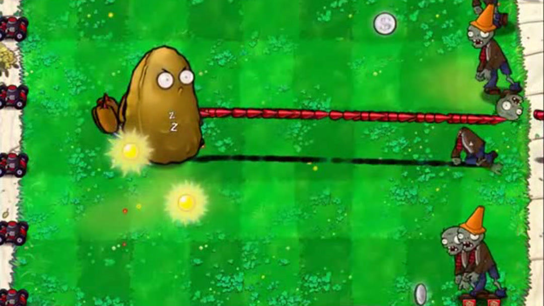 植物大战僵尸 香蒲坚果对99999僵尸