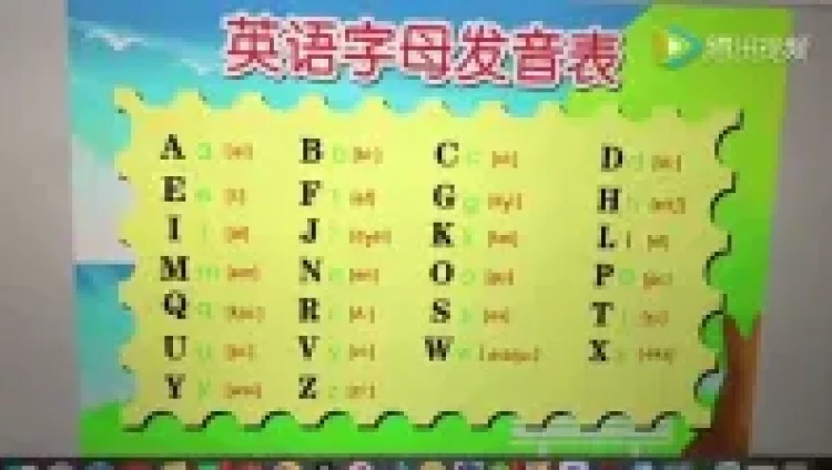 26个英文字母发音真人视频