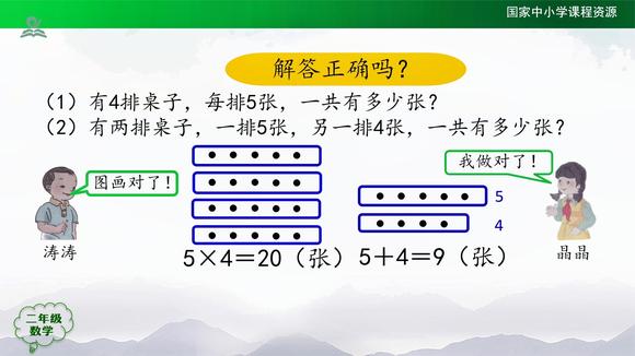人教版小学数学 2年级 上册 031.《解决问题(第1课时)》