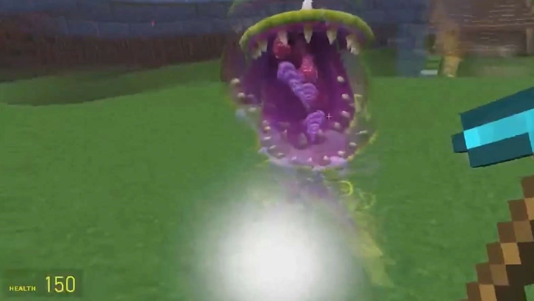 GMOD我的世界 食人花的最竟然可以变成传送门