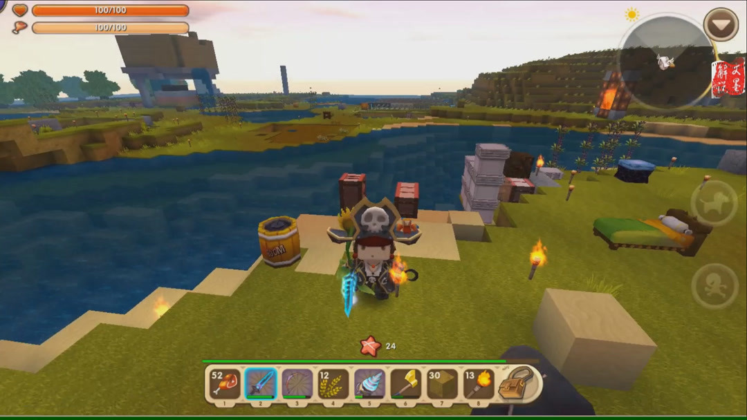 迷你世界极限生存 制作高级食物 准备找黑龙