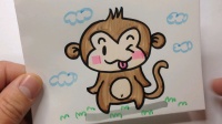 动物简笔画.小猴子