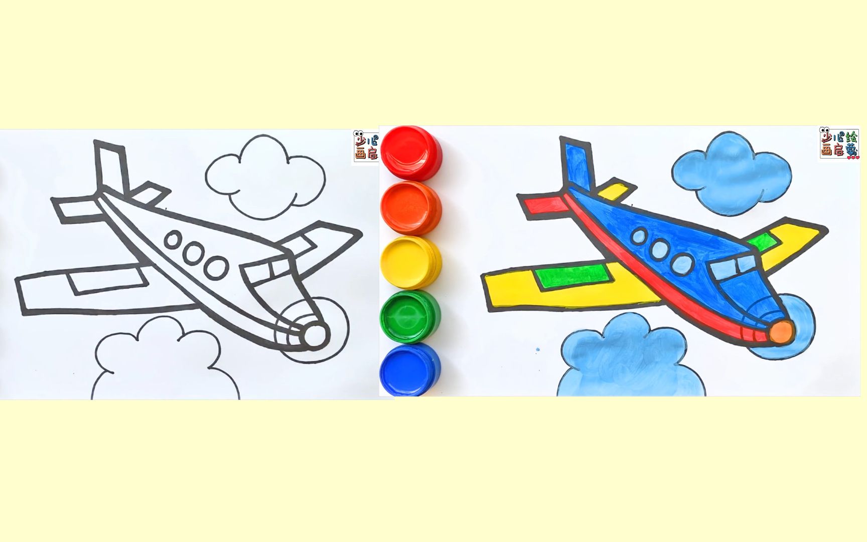 082少儿绘画启蒙宝宝简笔画如何画飞机