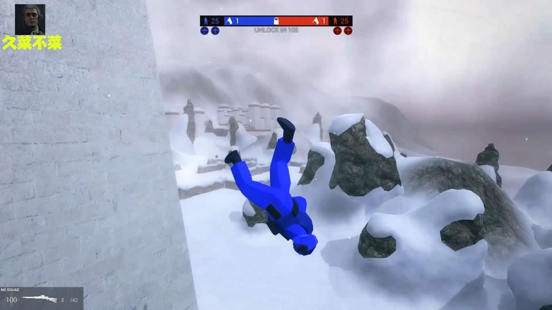 战地模拟器:来到了一张雪地地图,到处都是小红人