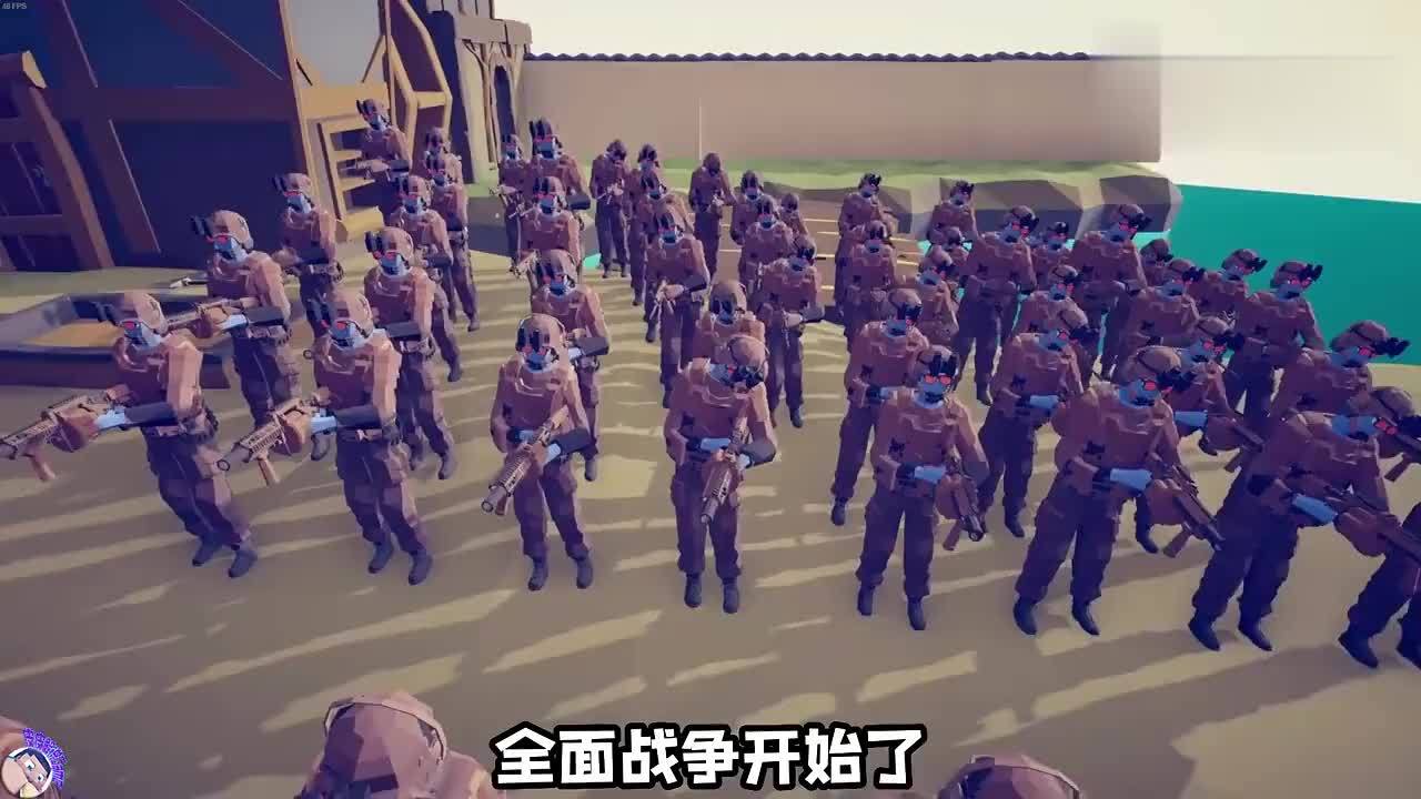 全面战争模拟器:250个地表最强军队在2分钟内能消灭叛乱军吗