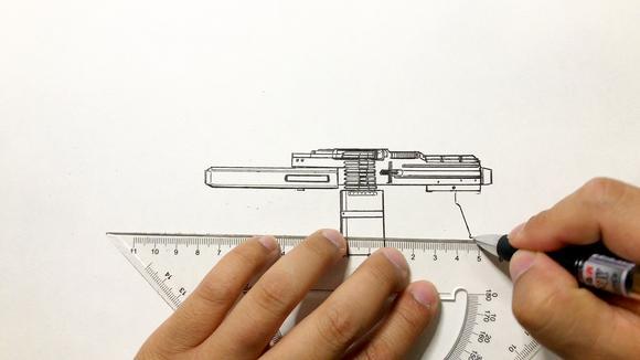 画AK步枪和机关枪组合起来,看起来超乎想象