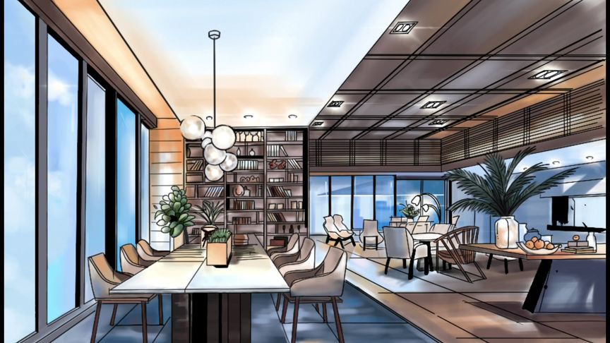 #室内设计手绘 #设计手绘 #procreate