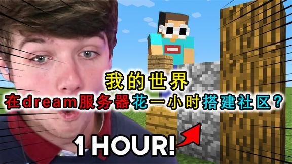 我的世界:在dream的服务器中,花一小时搭建社区,george命名